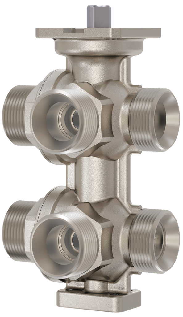 6-way ball valve with male thread, PN 16 - Sauter Ibérica